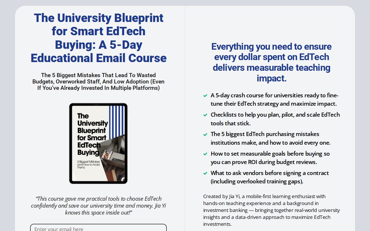 The University Blueprint for Smart EdTech Buying